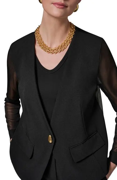 Donna Karan New York Sheer Contrast Jacket