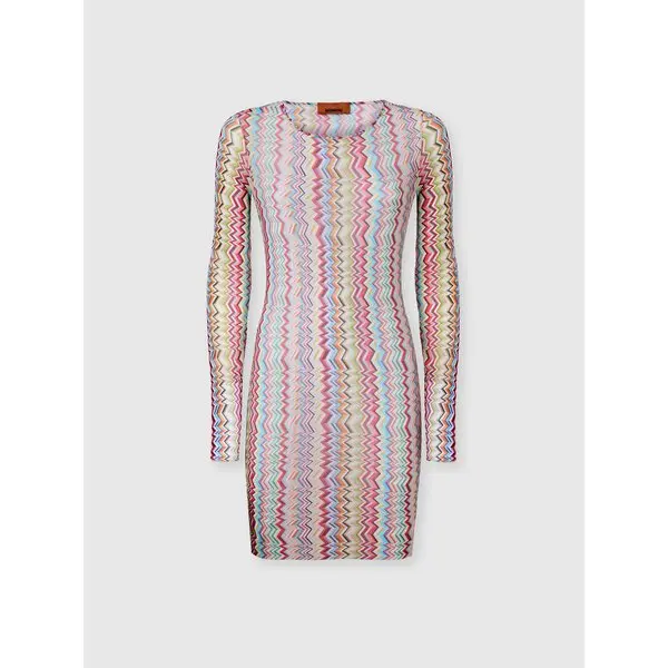 Missoni Zigzag Printed Tulle Midi Dress