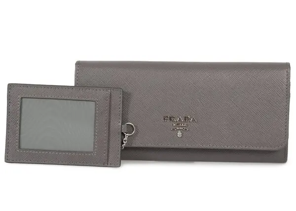 Prada Continental Wallet Saffiano Leather - Marmo