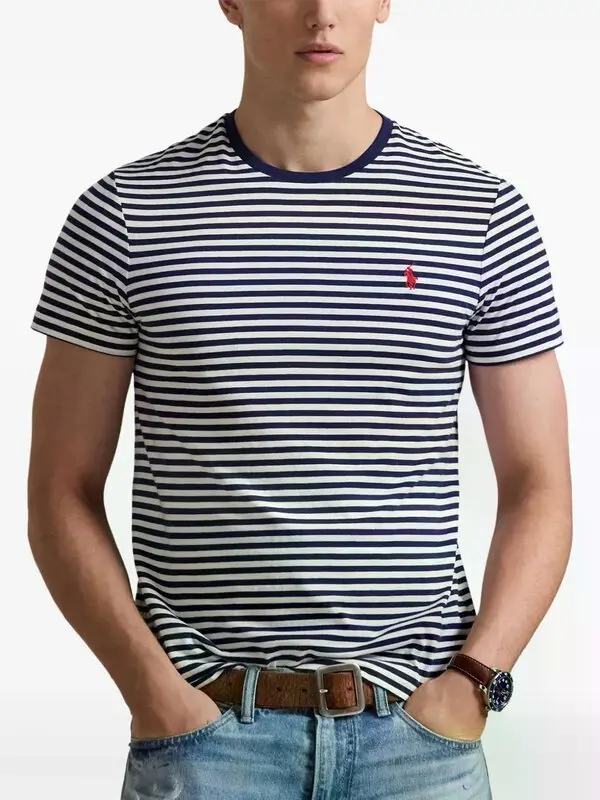 Polo Ralph Lauren Striped Embroidered Jersey T-shirt