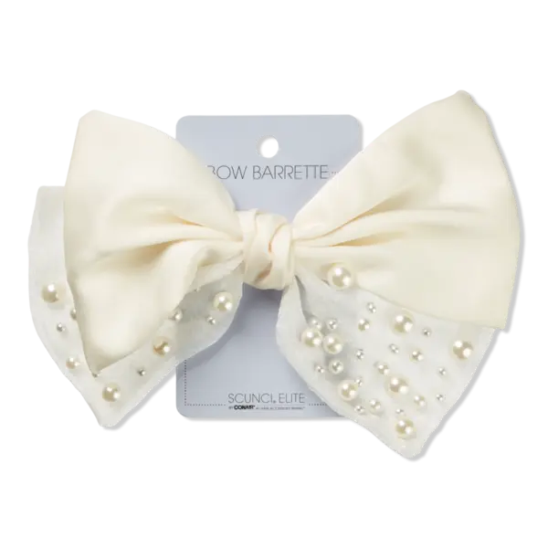 SCUNCI Pearl Bow Barrette - One-color