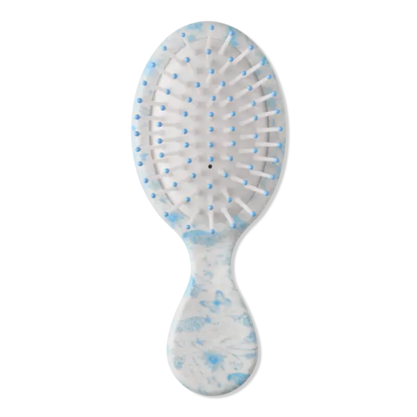 PRODUCT-OBSESSED Mini Hair Brush - Blue/white Printed
