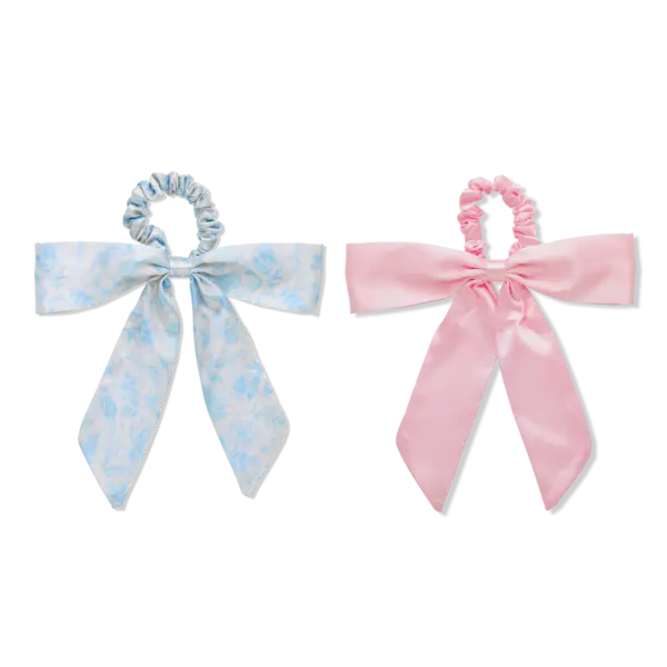 PRODUCT-OBSESSED Satin Bow Scrunchie Set Of 2 - One-color