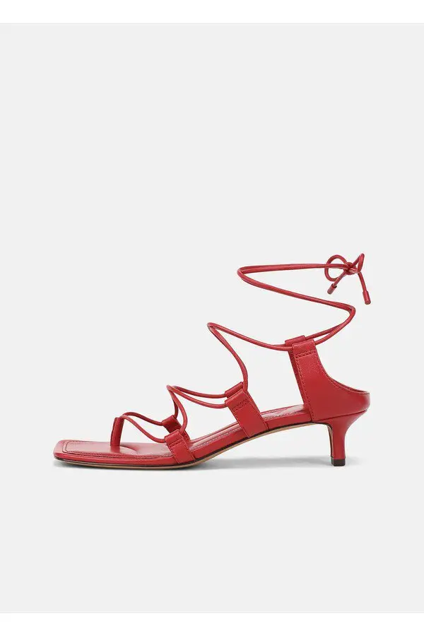 Vince Paulette Leather Sandal - Red
