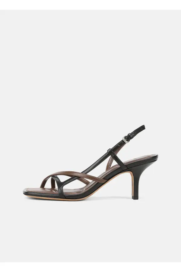 Vince Lillian Leather Slingback Sandal - Brown