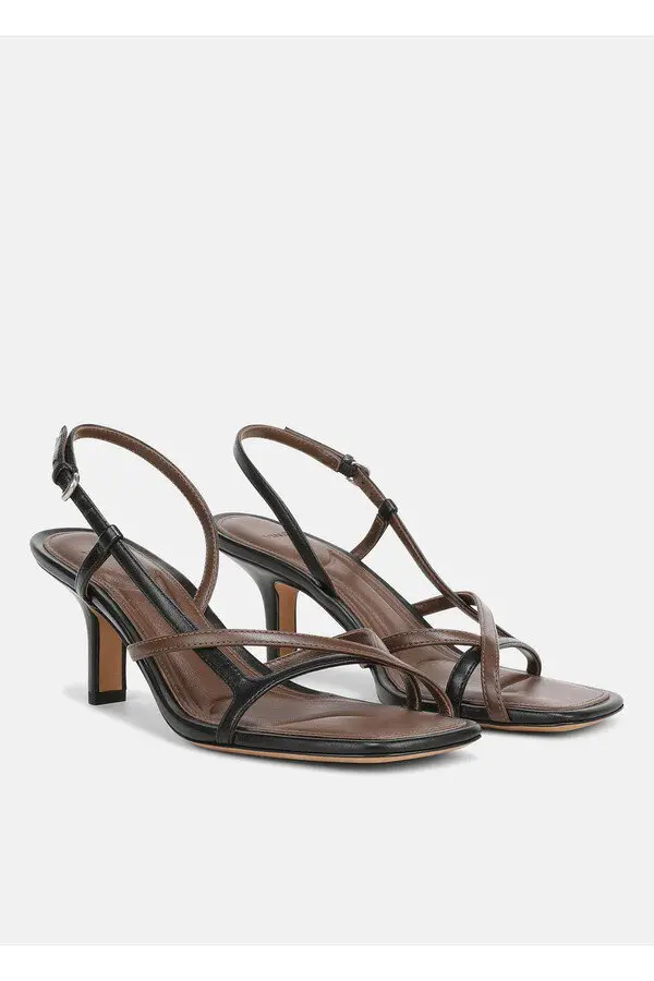 Vince Lillian Leather Slingback Sandal - Brown