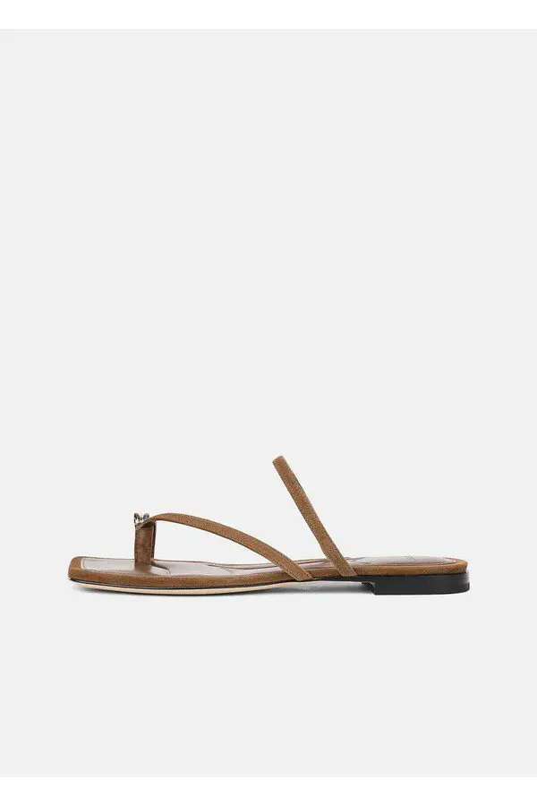 Vince Polli Suede Toe-ring Sandals - Red