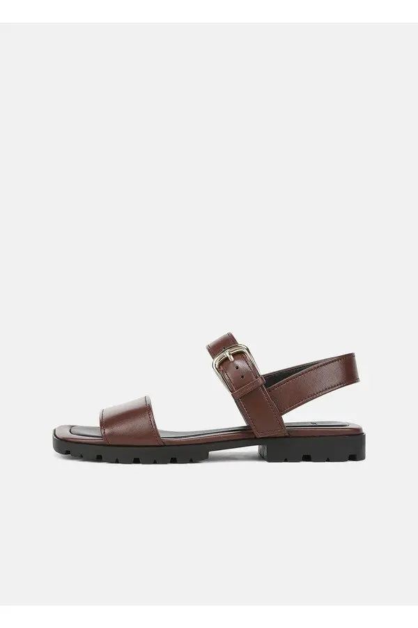 Vince Vega Leather Lug-sole Sandals - Brown