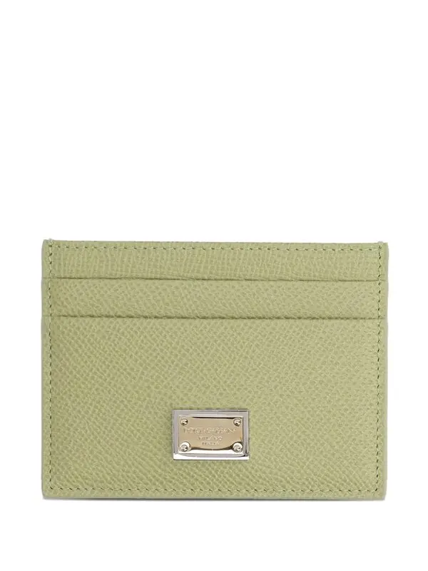 Dolce & Gabbana Leather Credit Card Case - Green
