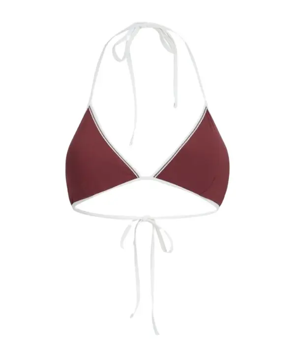 Brunello Cucinelli Triangle Bikini Top - Red