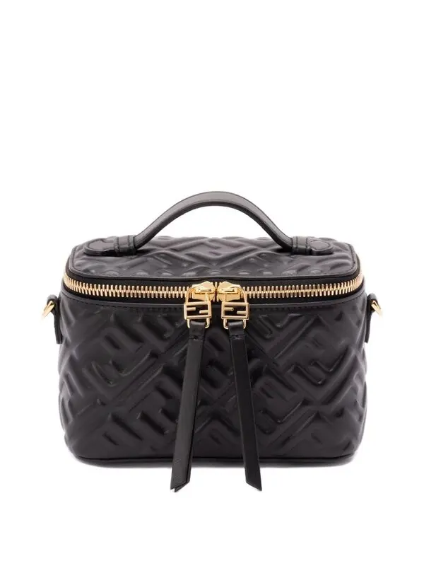 Fendi Vanity Leather Handbag - Black