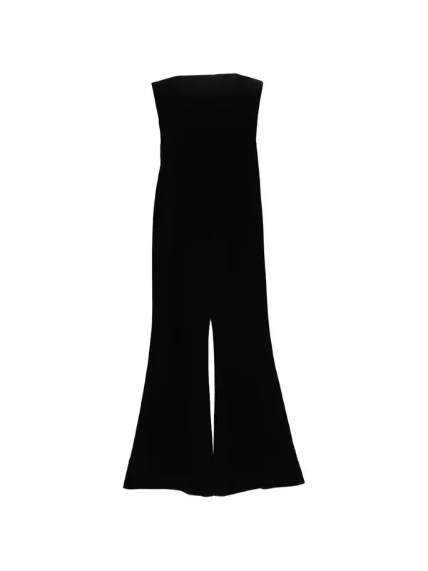ISABEL SANCHIS Strapless Flared Jumpsuit - Black