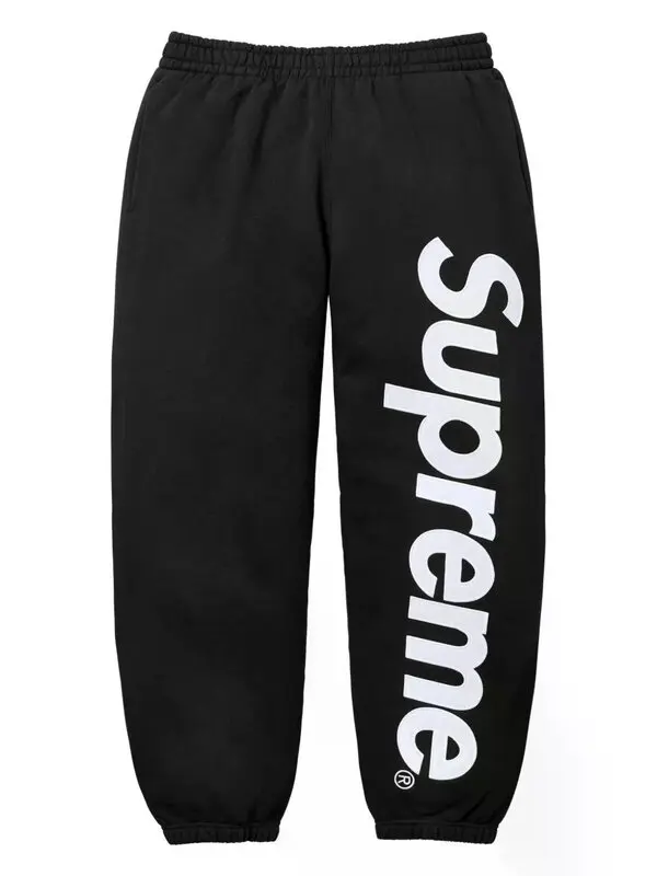 Supreme Satin-appliqué Track Pants - Black