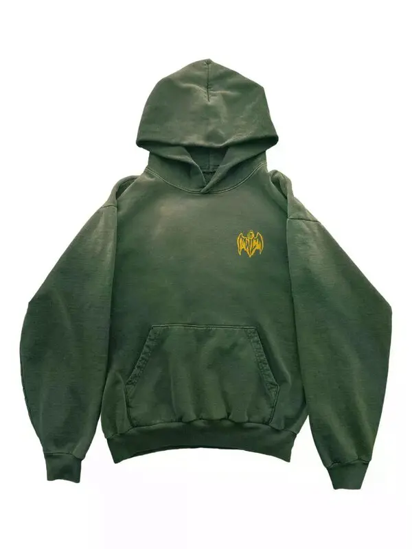 WARREN LOTAS Thousand Yard Stare Faded Print Hoodie - Green