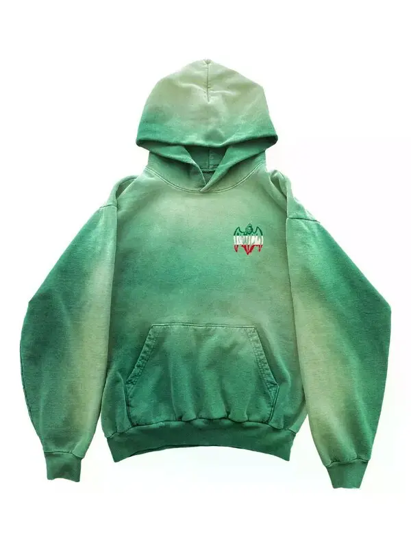 WARREN LOTAS Visit Oaxaca Print Faded Hoodie - Green