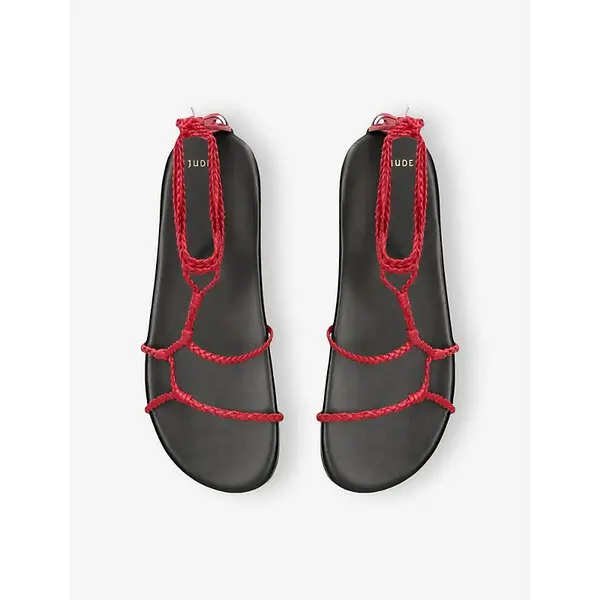 JUDE Atlas Leather Sandals - Red