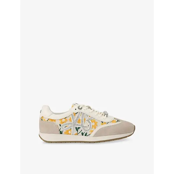Kurt Geiger Lala Mesh And Suede Trainers