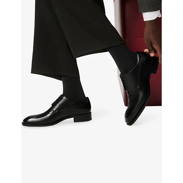 CHRISTIAN LOUBOUTIN Sartoby Leather Flat Derby Shoes