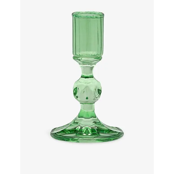 ANNA + NINA Gemma Glass Candle Holder 10.5cm - Sage
