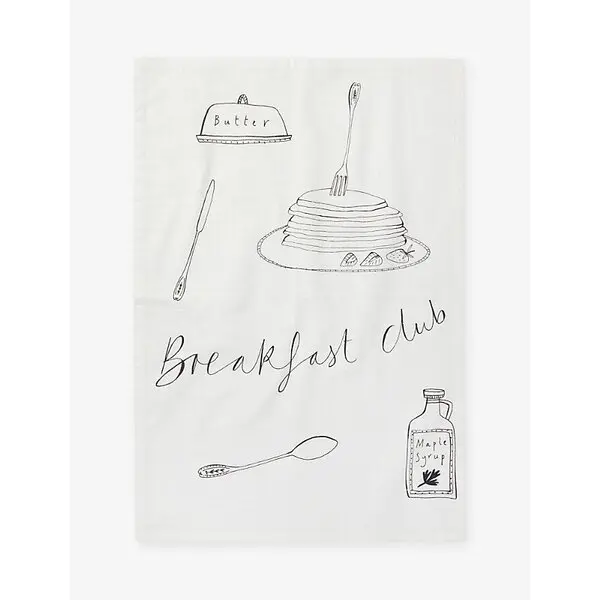 THE WHITE COMPANY Breakfast Club Cotton Tea Towel - Whtecharc