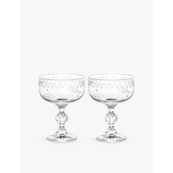 ANNA + NINA Grapevine Cocktail Glass Set Of Two - Clear