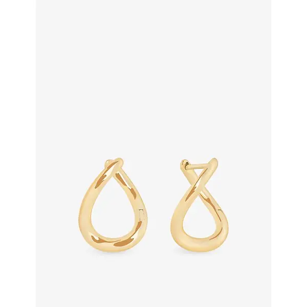 ASTRID & MIYU 14ct Yellow-gold Hoop Earrings - 14ct Solid Gold