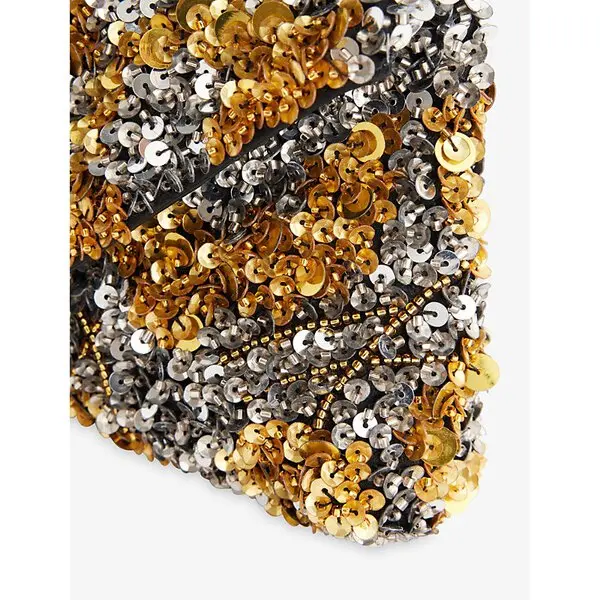 Dries Van Noten Sequin-embellished Clutch Bag - Silver