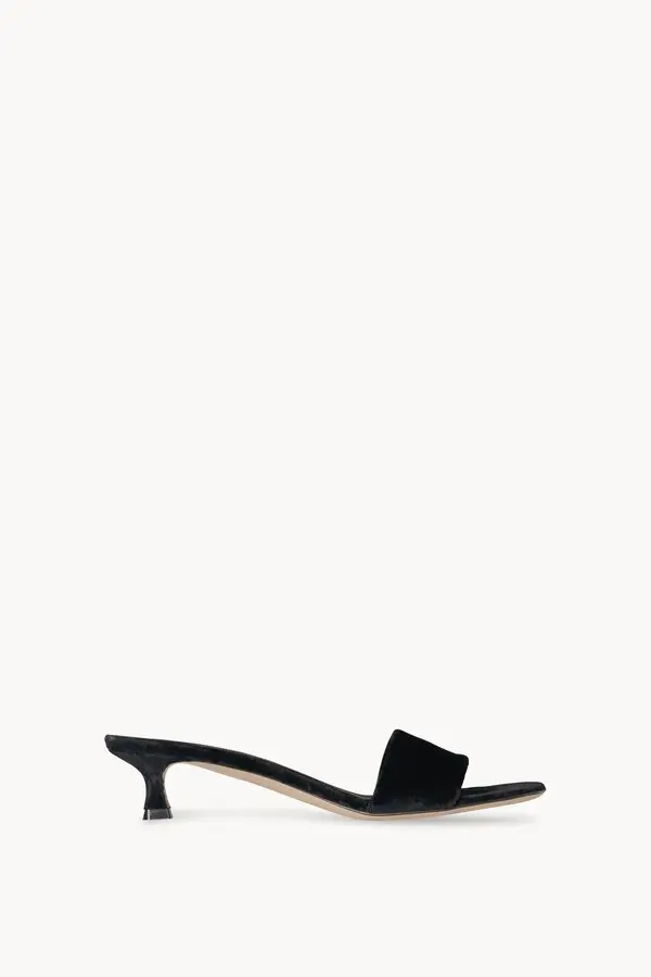 THE ROW Combo Two Velvet Slides - Black