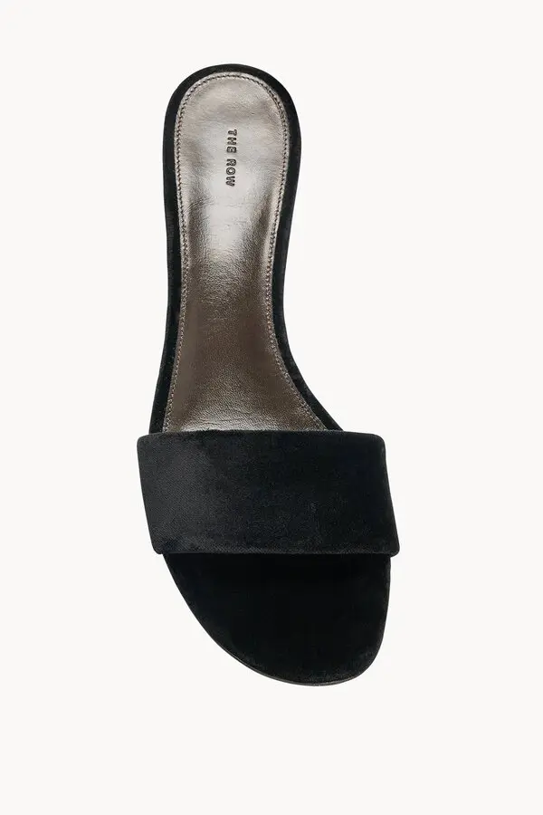 THE ROW Combo Two Velvet Slides - Black