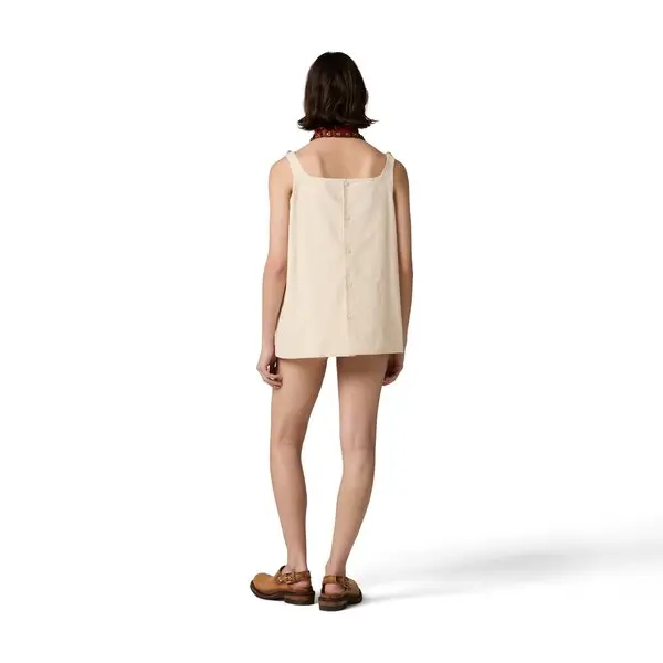 Miu Miu Embroidered Canvas Mini-dress
