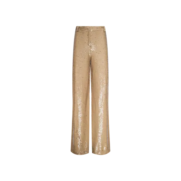 L'Agence Gavin Sequin Wide-leg Pants - Soft Camel