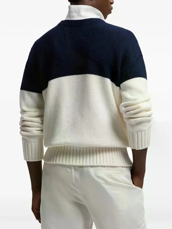 Ralph Lauren Purple Label Colourblock Crew Neck Sweater