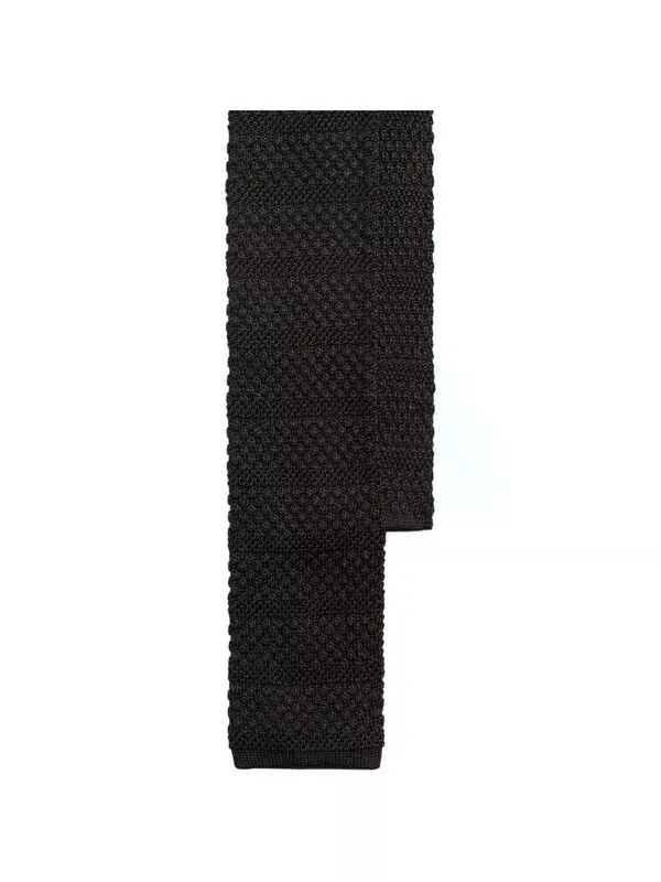 Ralph Lauren Purple Label Textured Neck Tie - Black