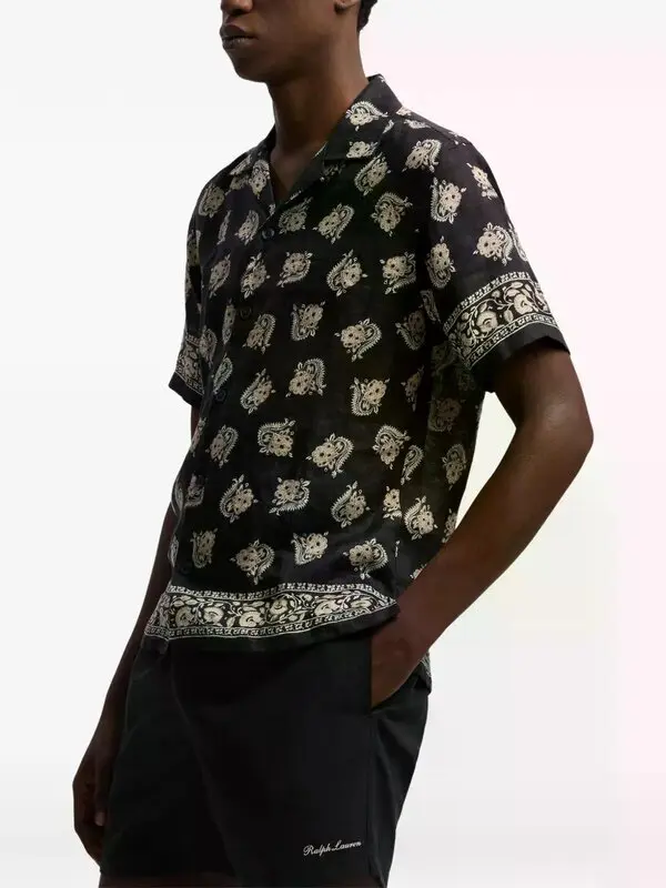 Ralph Lauren Purple Label Print-detail Shirt - Black