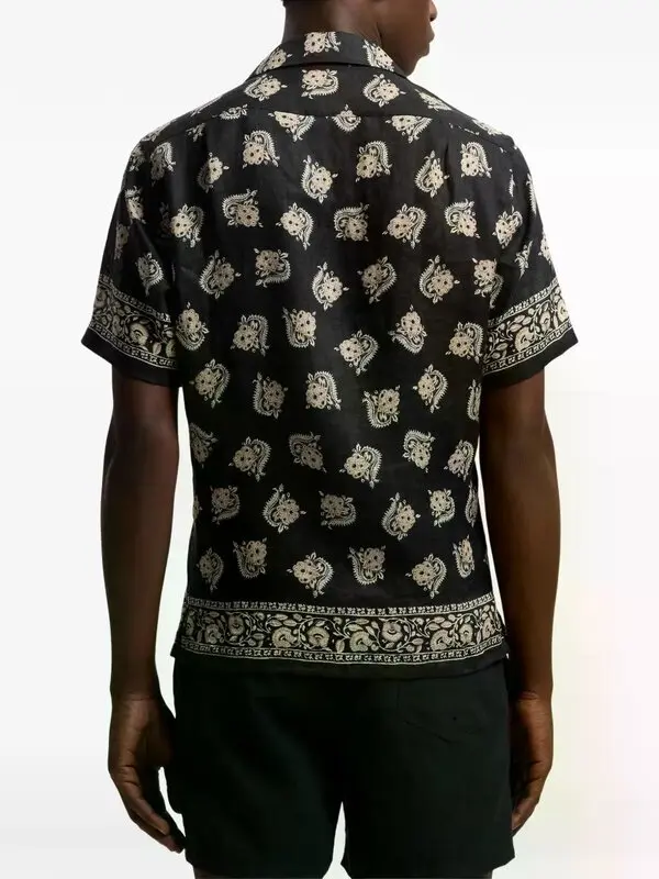 Ralph Lauren Purple Label Print-detail Shirt - Black