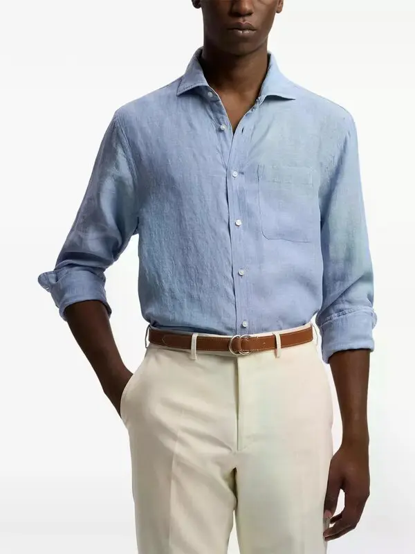 Ralph Lauren Purple Label Long-sleeve Pocket Shirt - Blue
