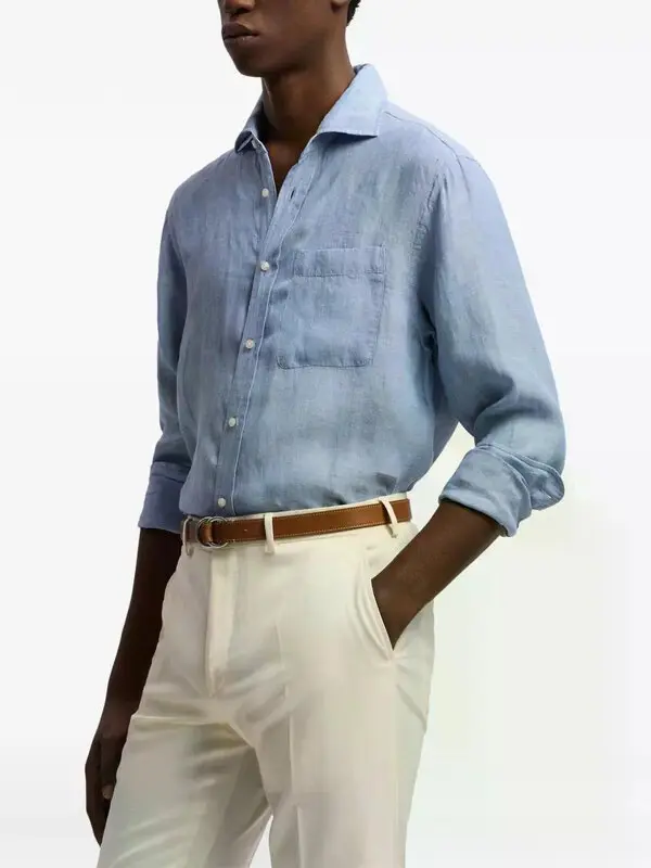 Ralph Lauren Purple Label Long-sleeve Pocket Shirt - Blue