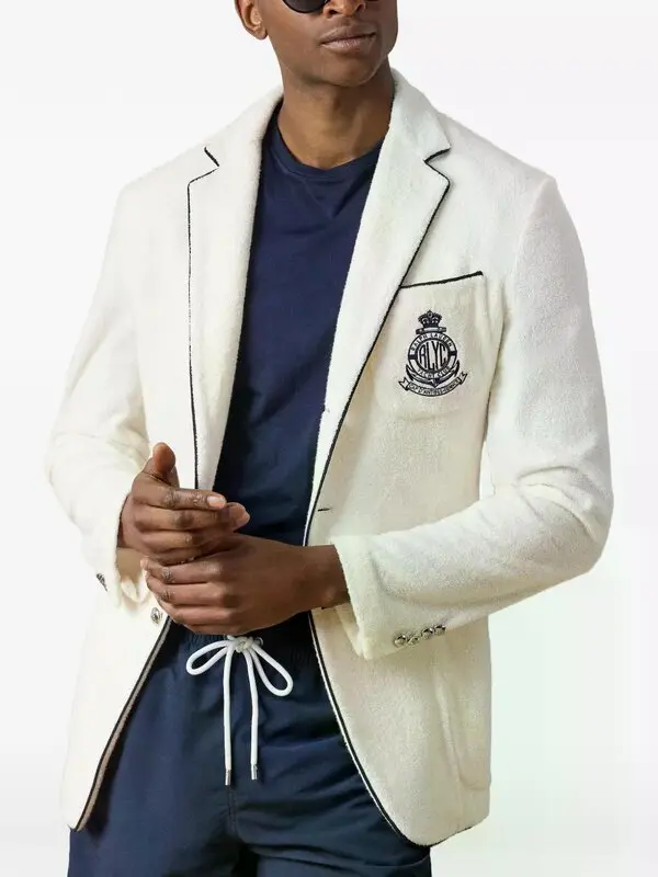 Ralph Lauren Purple Label Embroidered Terry Blazer