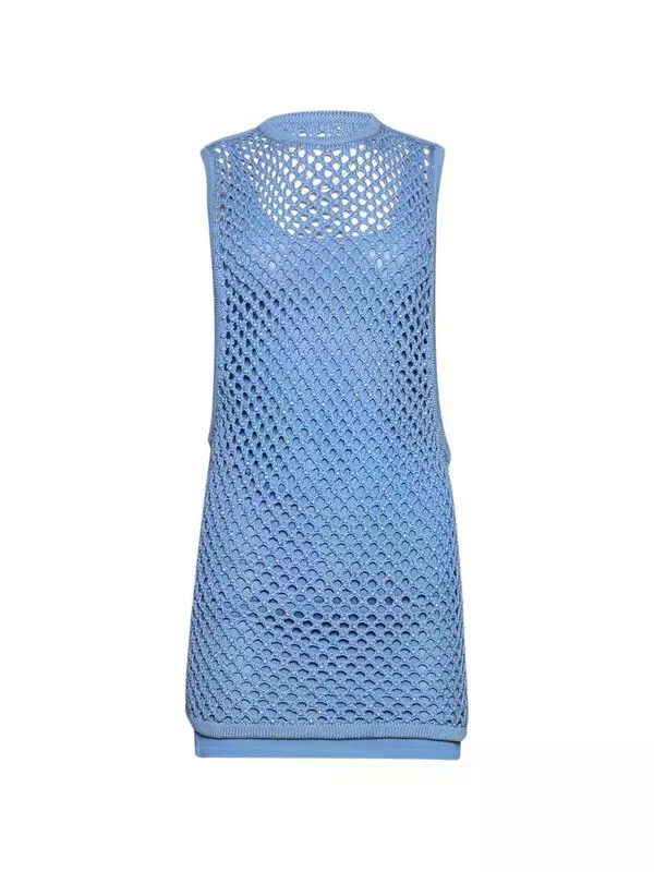 DIOTIMA Grenada Open-knit Mini Dress - Blue