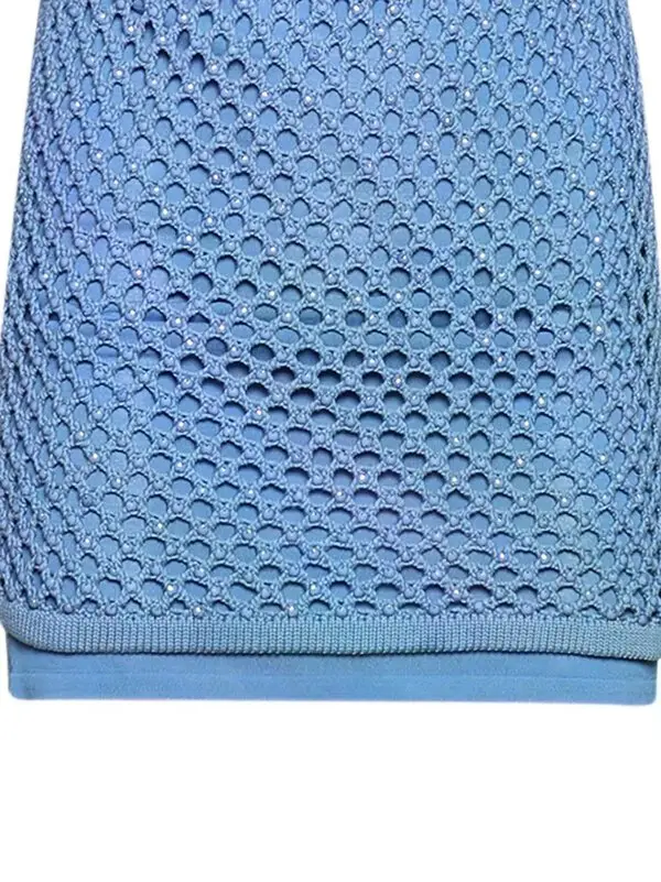 DIOTIMA Grenada Open-knit Mini Dress - Blue