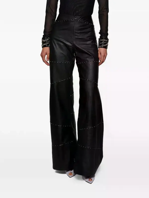 GRACE FAENA Studded Leather Trousers