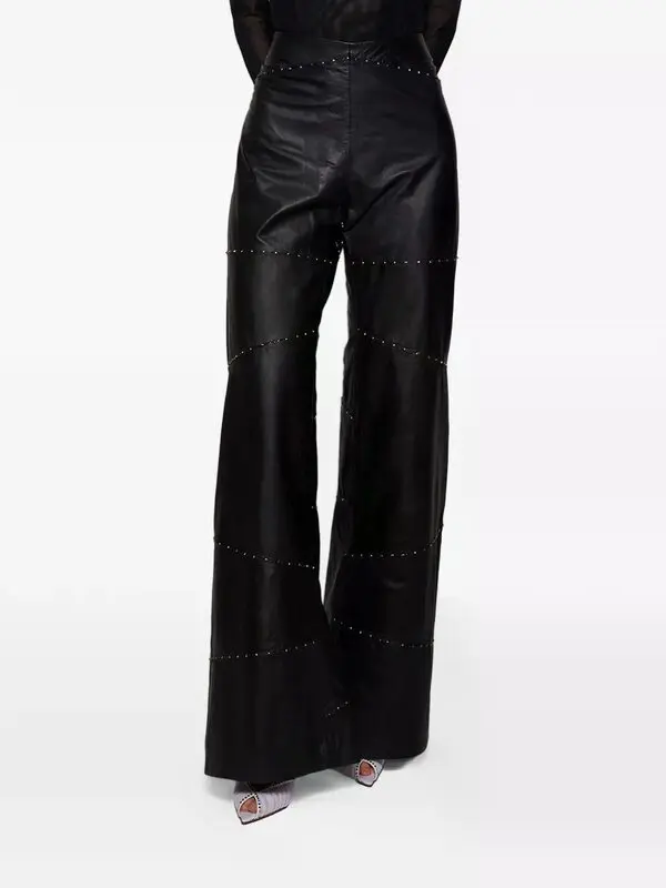 GRACE FAENA Studded Leather Trousers