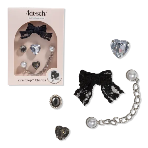 KITSCH Pop Charms 6-piece Set - Vintage Black