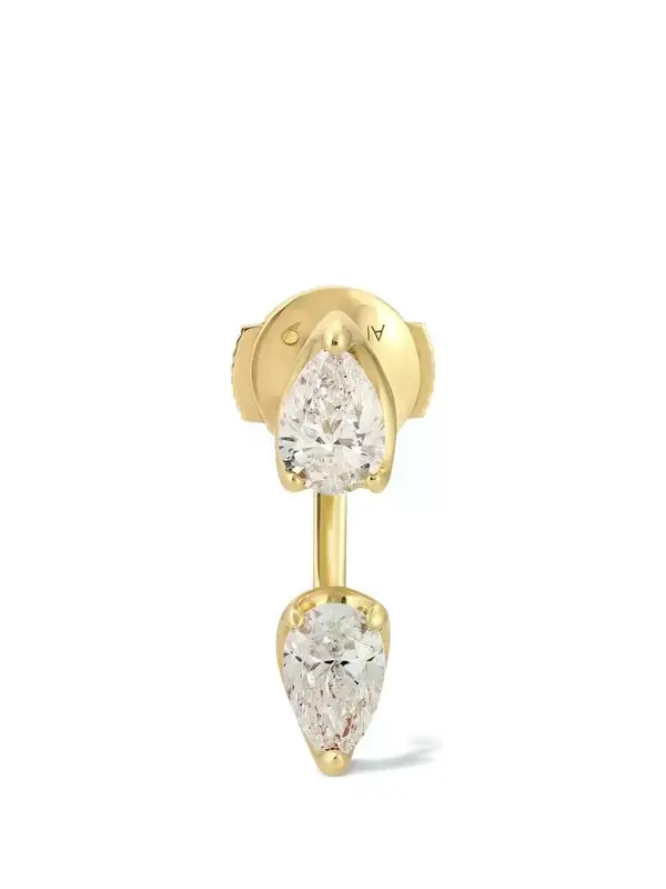 ANITA KO Large Pear Diamond Orbit Earrings - Gold