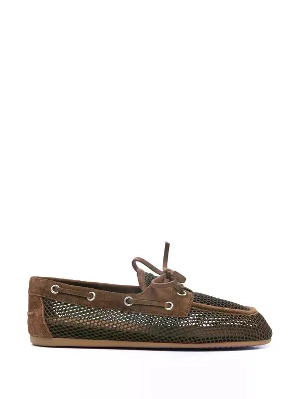 Miu Miu Eyelet Tie Loafers
