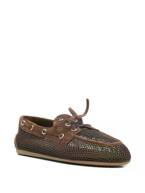 Miu Miu Eyelet Tie Loafers