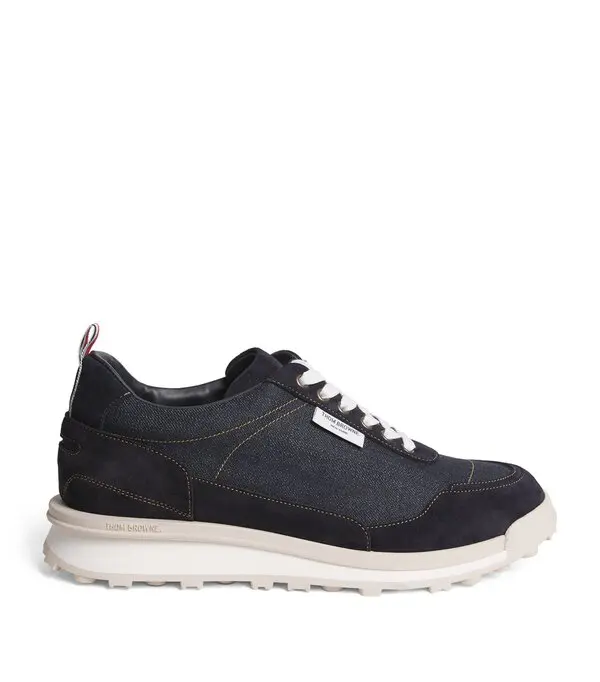 Thom Browne Denim Alumni Sneakers - Navy