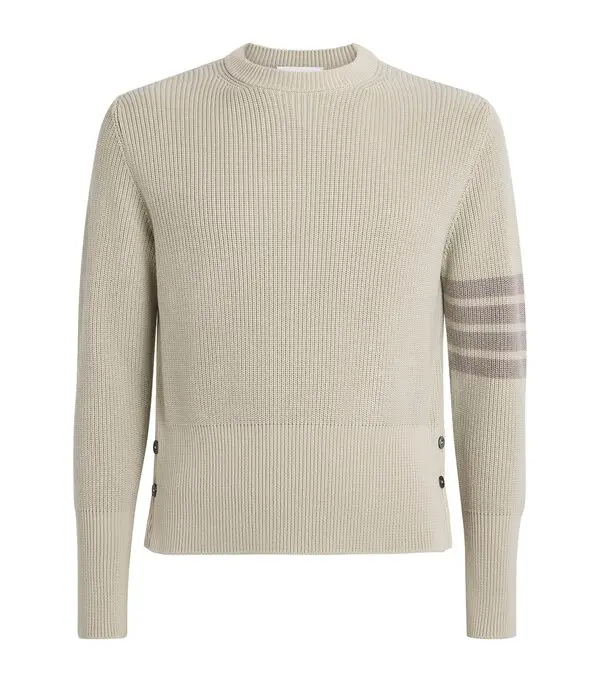 Thom Browne Cotton 4-bar Sweater - Beige