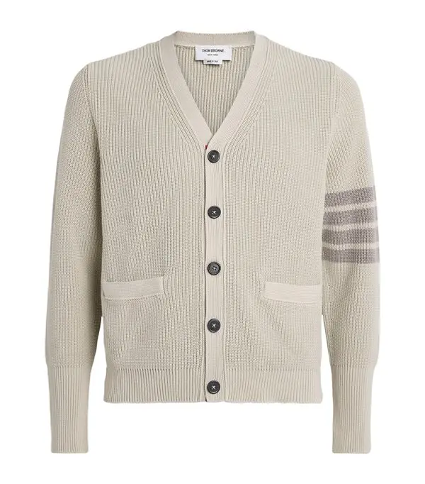 Thom Browne Cotton 4-bar Cardigan