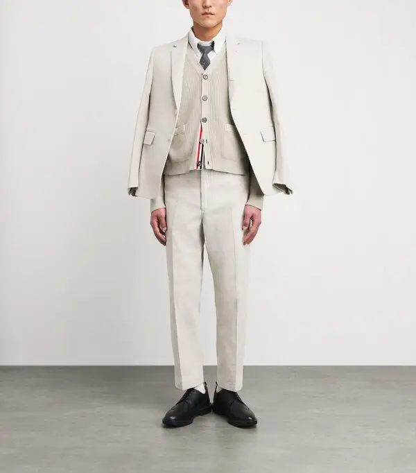 Thom Browne Cotton 4-bar Cardigan